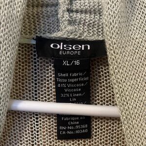 Olsen | Sweaters | Olive Green Open Front Cardigan | Poshmark